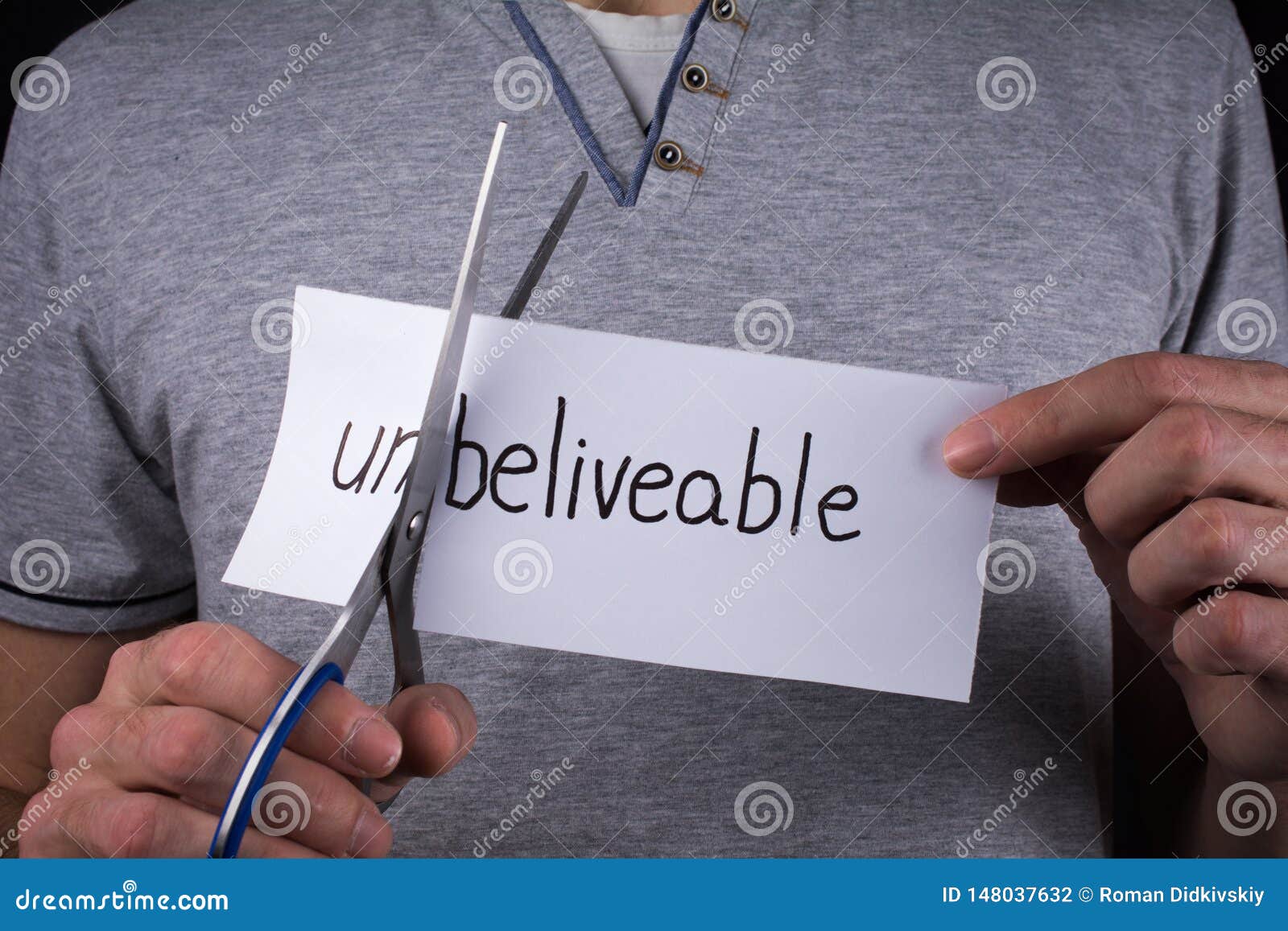 Unbeliveable is beliveable stock photo. Image of optimistic - 148037632