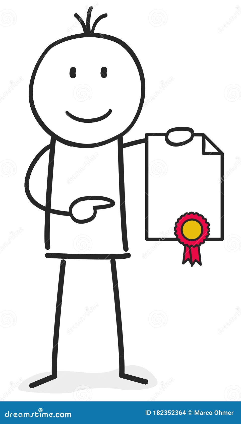 Person Holding Certificate Stock Illustrations – 892 Person Holding ...