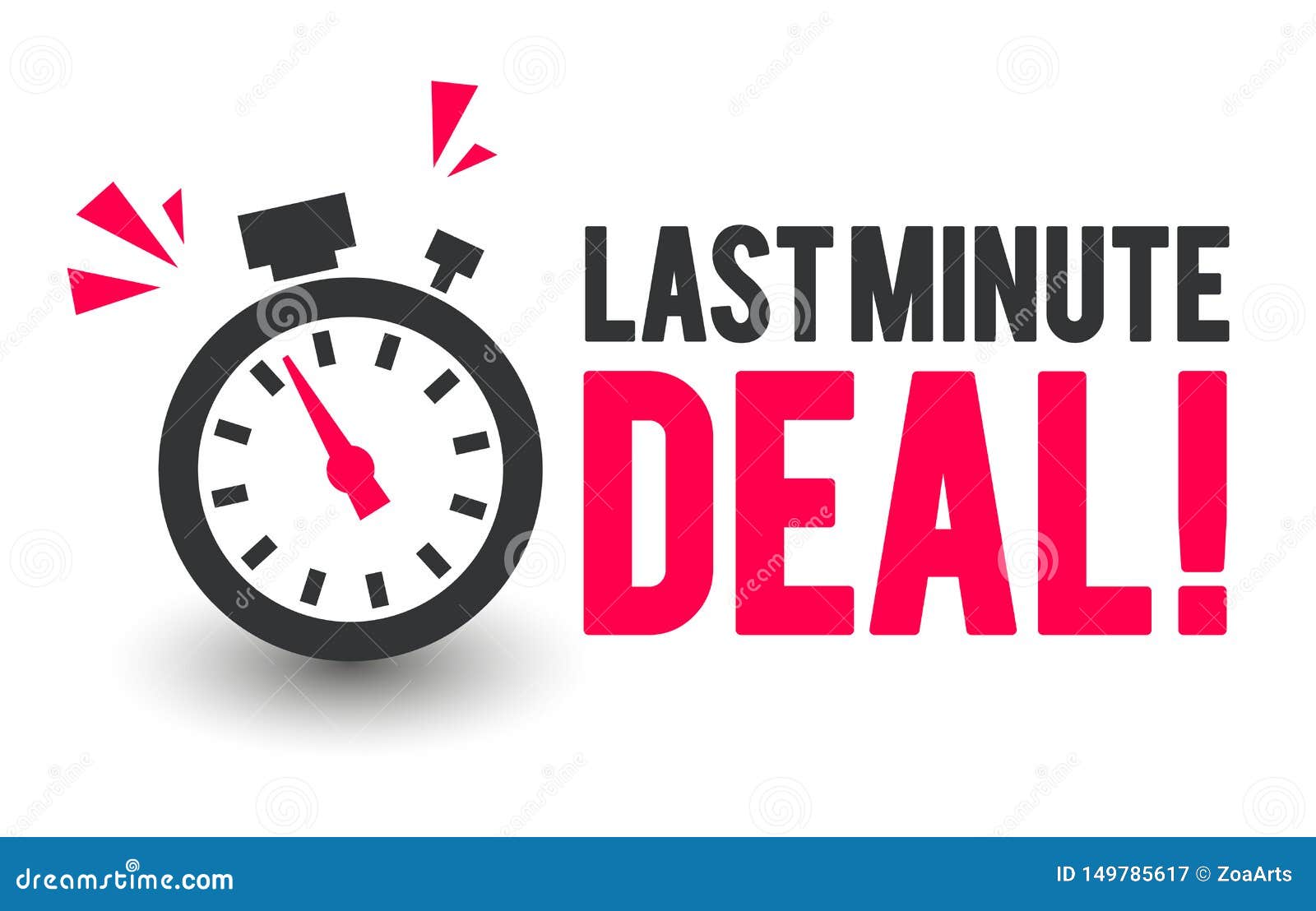 Vector Illustration Last Minute Deal Icon with Clock Stock Vector ...