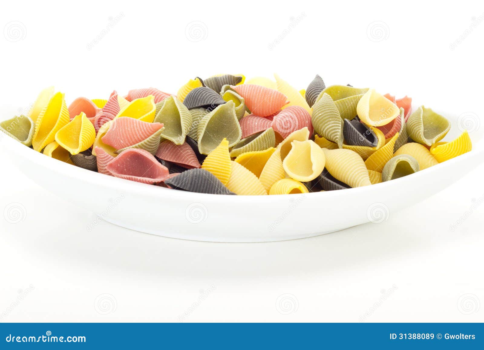 Unboiled Shell Noodles on a Plate Stock Image - Image of noodles, menu ...