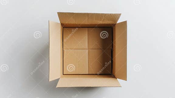 Unboxed Cardboard Package on a Plain White Background, Ideal for ...