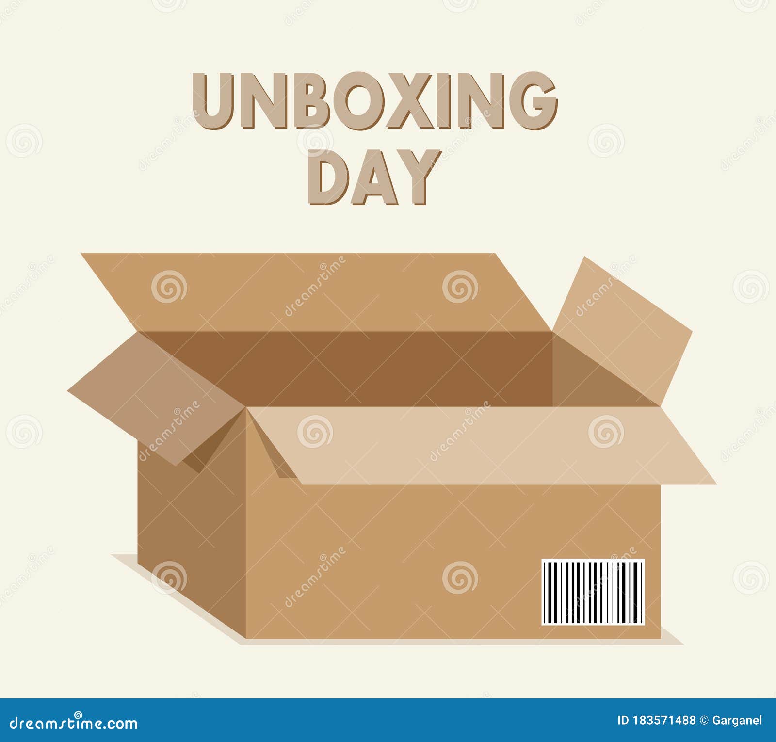 Unboxing Day Time Unboxing Your Presents. Unbox it and Be Happy Stock ...