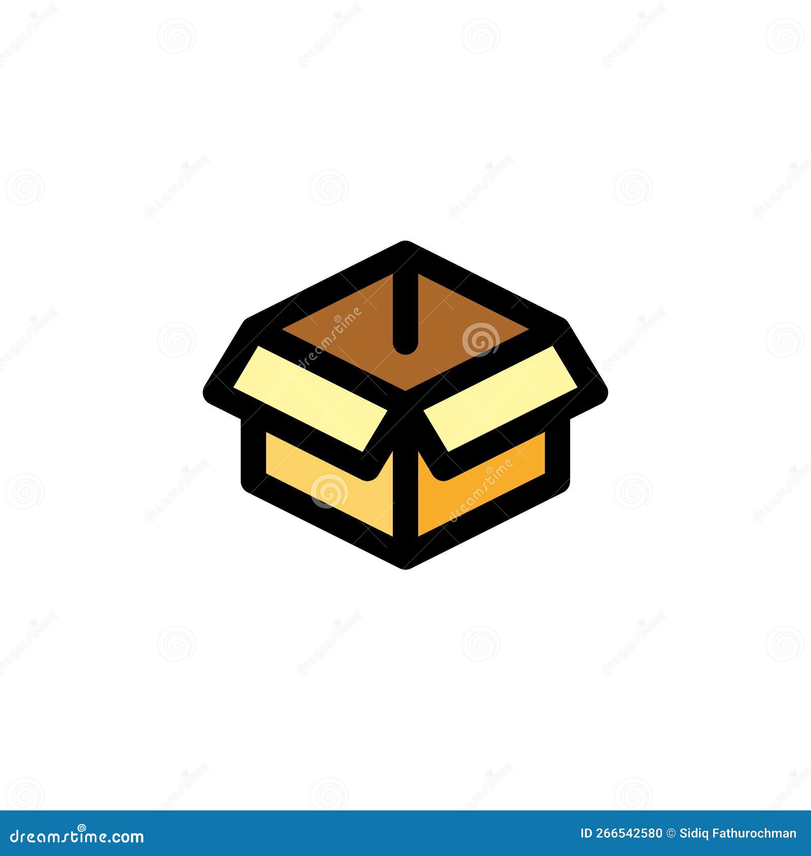 Unboxing Icon stock vector. Illustration of store, export - 266542580
