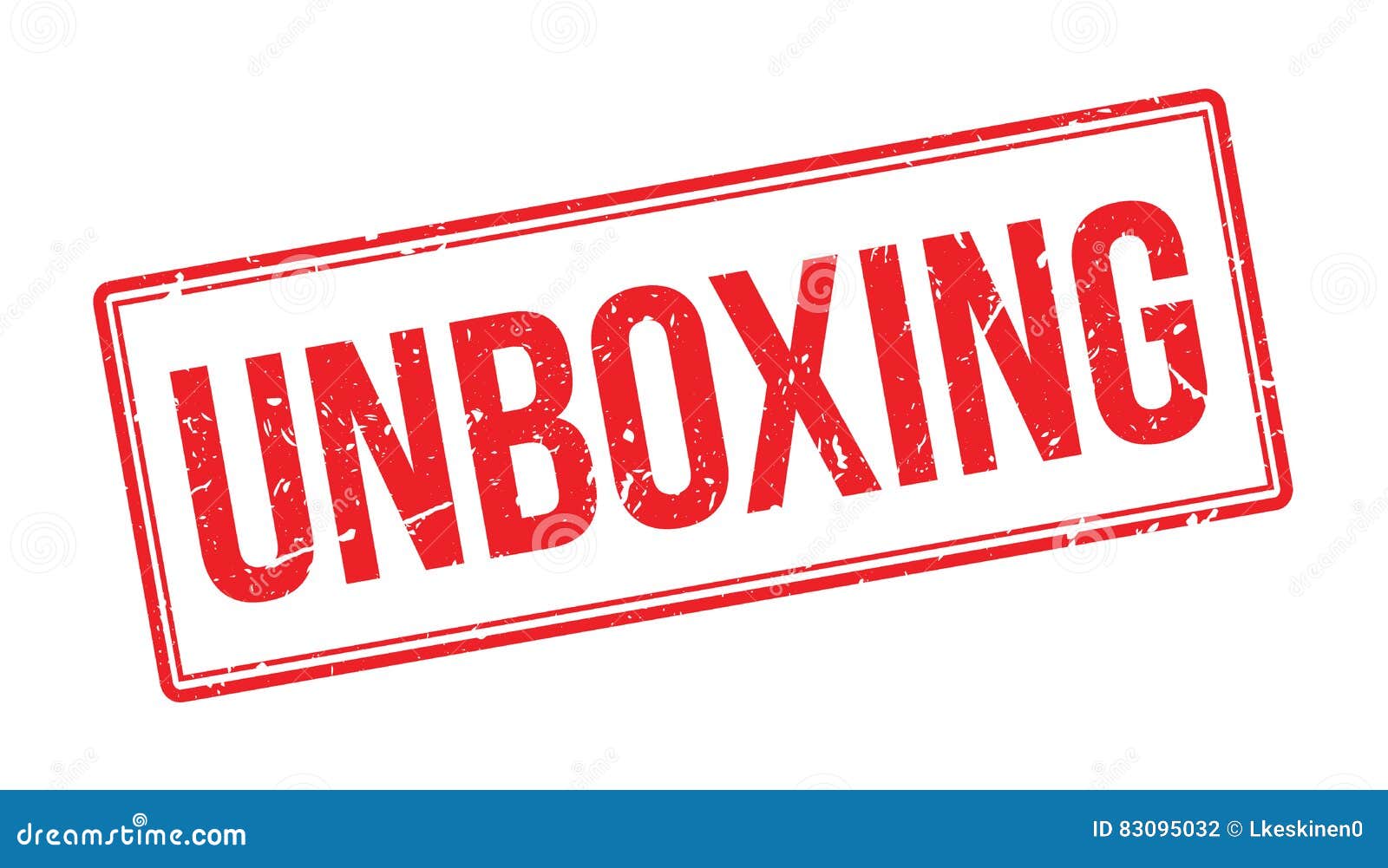 Unboxing rubber stamp stock photo. Image of banner, emblem - 83095032