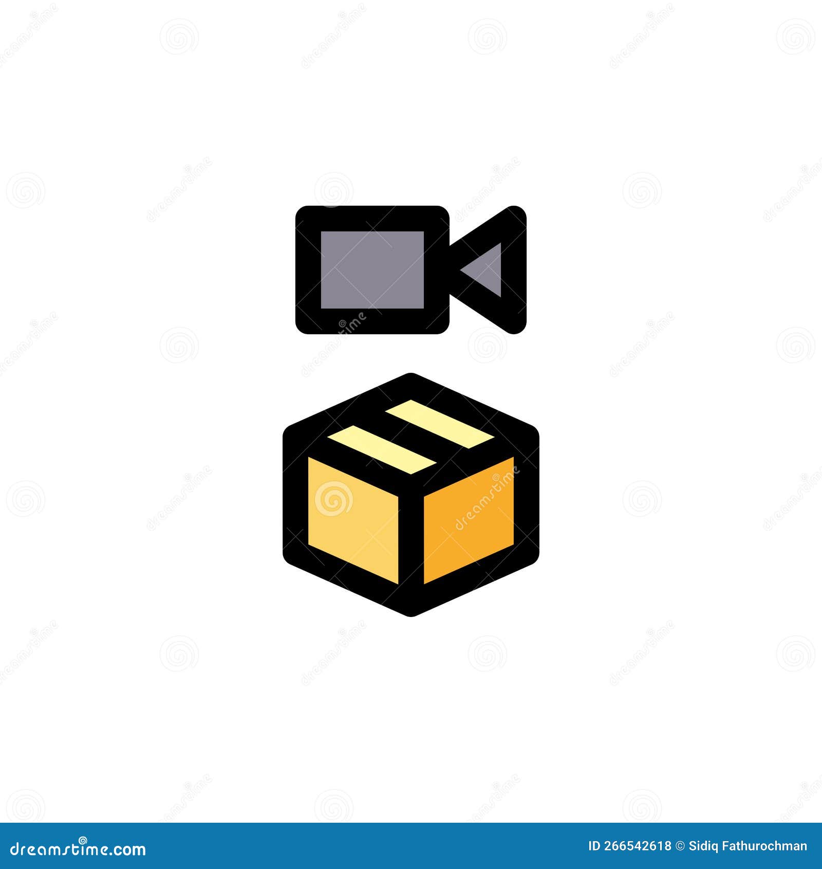 Unboxing Video Icon stock vector. Illustration of social - 266542618
