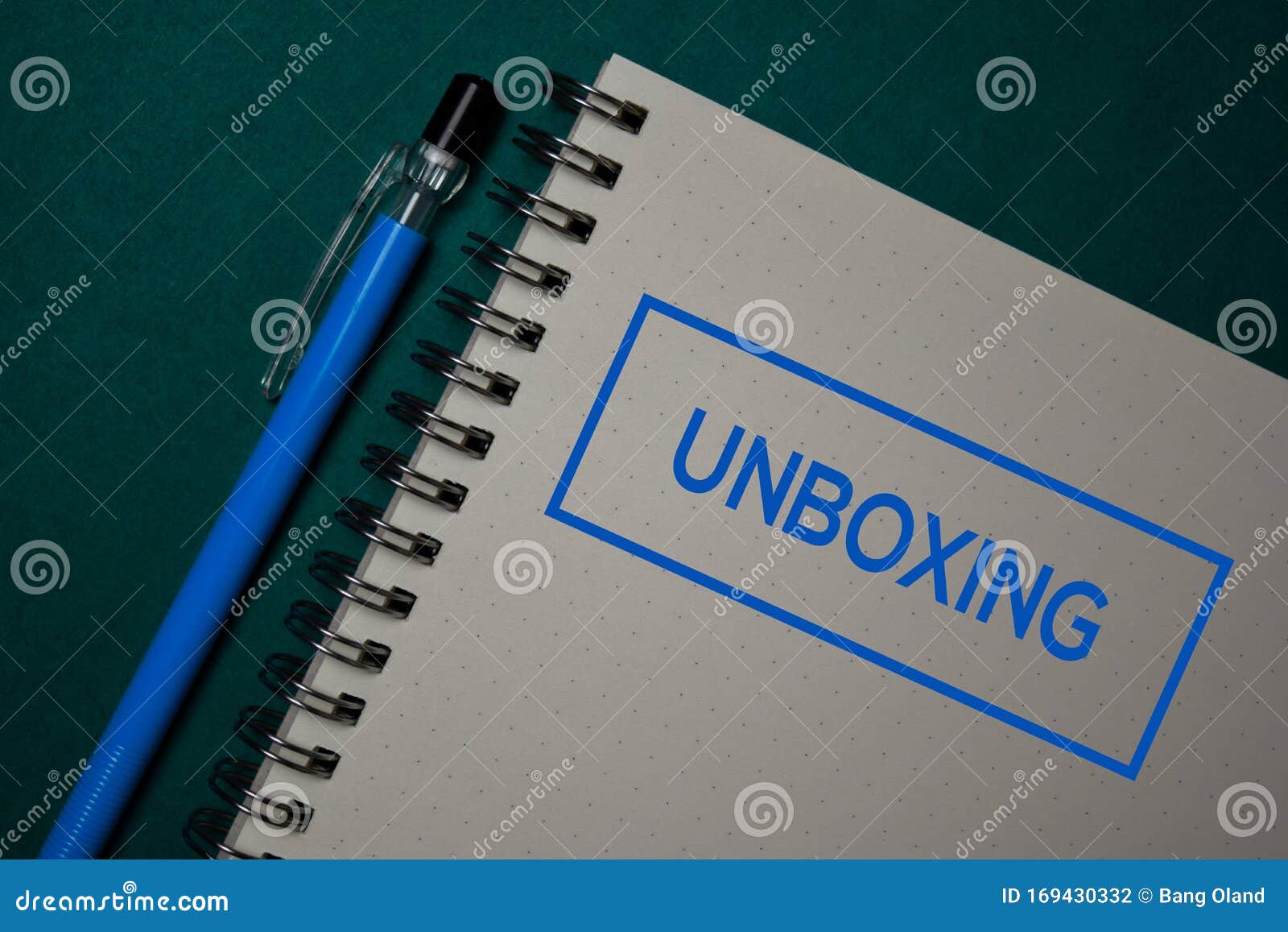 Unboxing Write on a Book Isolated on Green Background Stock Photo ...