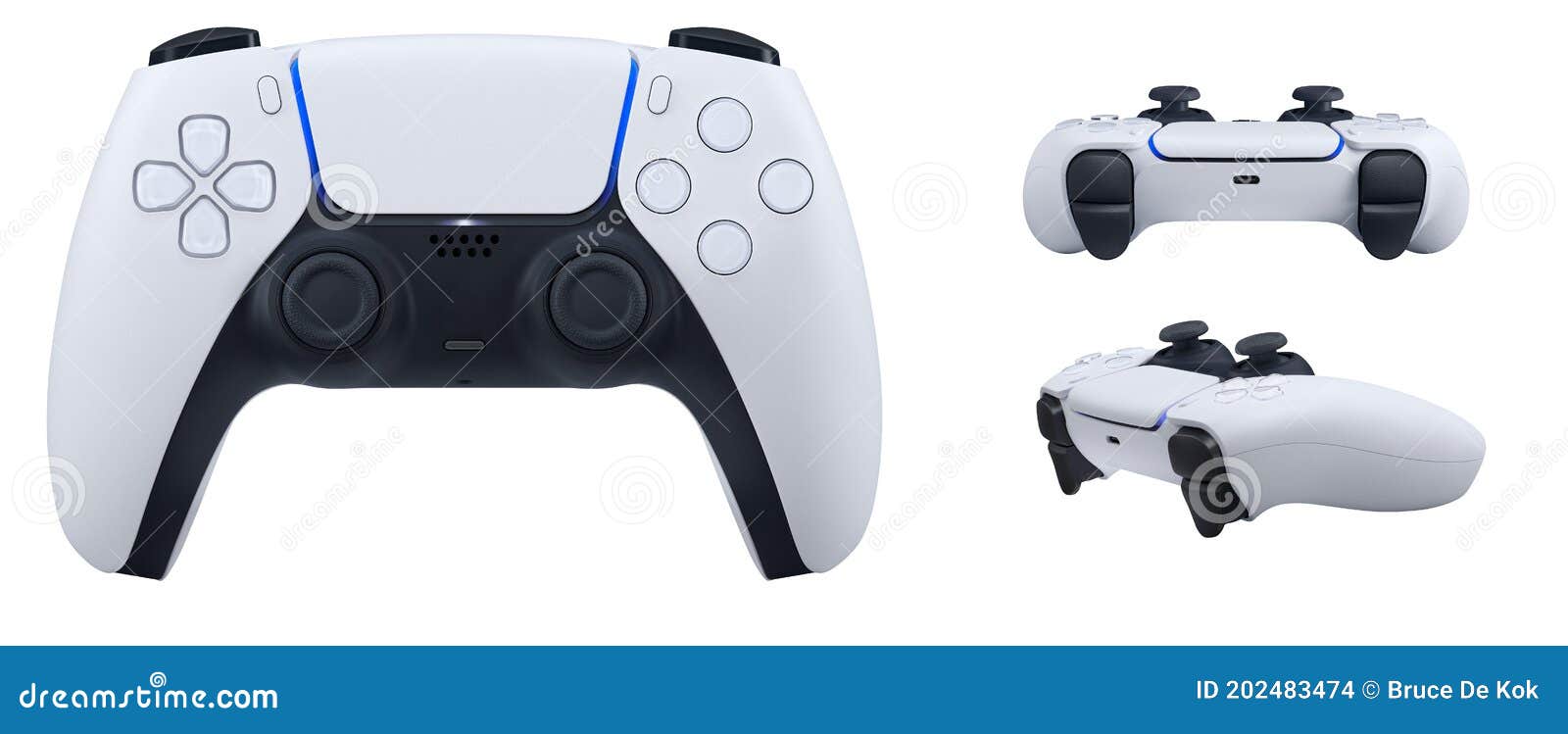 Unbranded Gaming Controller from Multiple Angles - Isolated Stock Photo ...