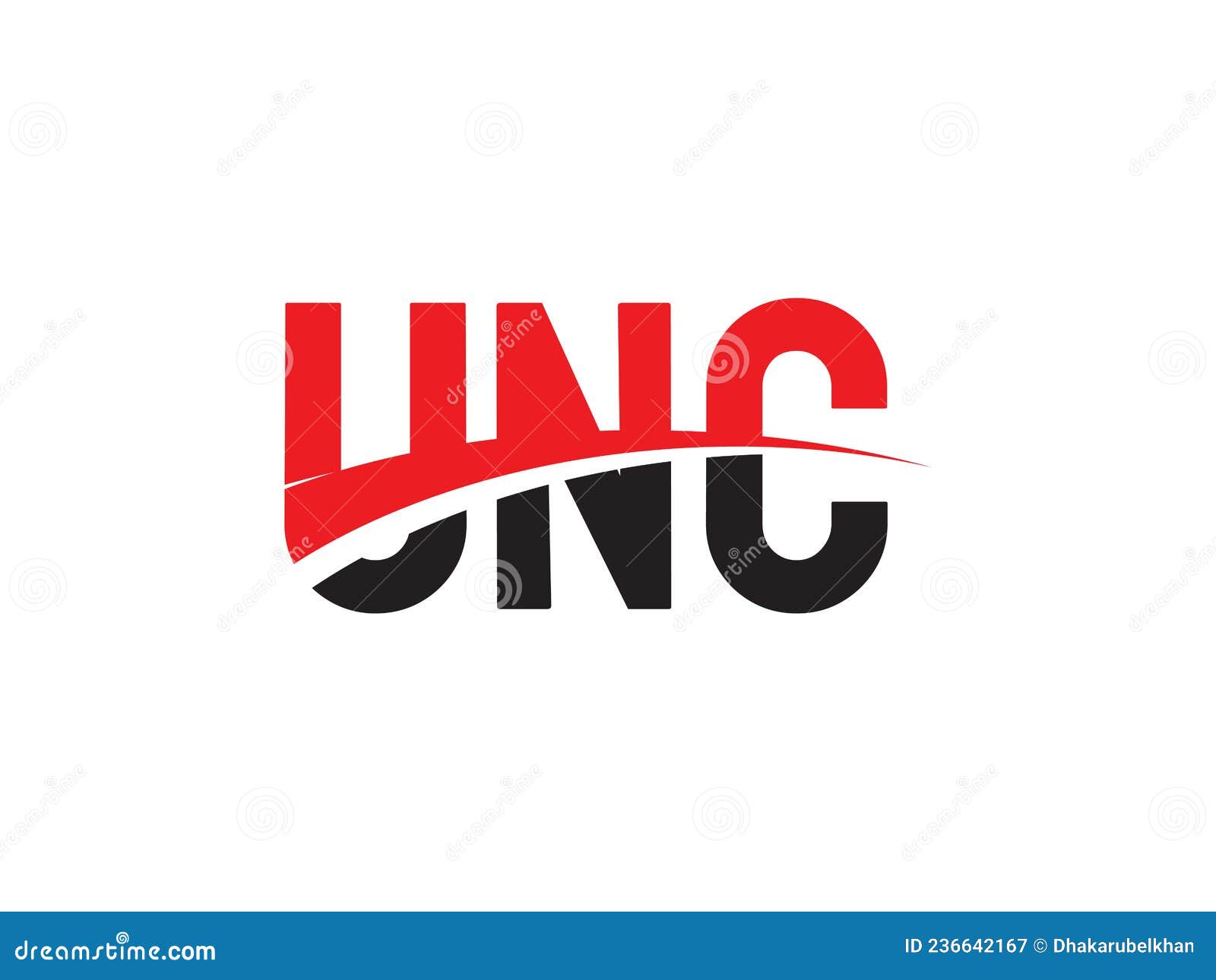 UNC Letter Initial Logo Design Vector Illustration Stock Vector ...