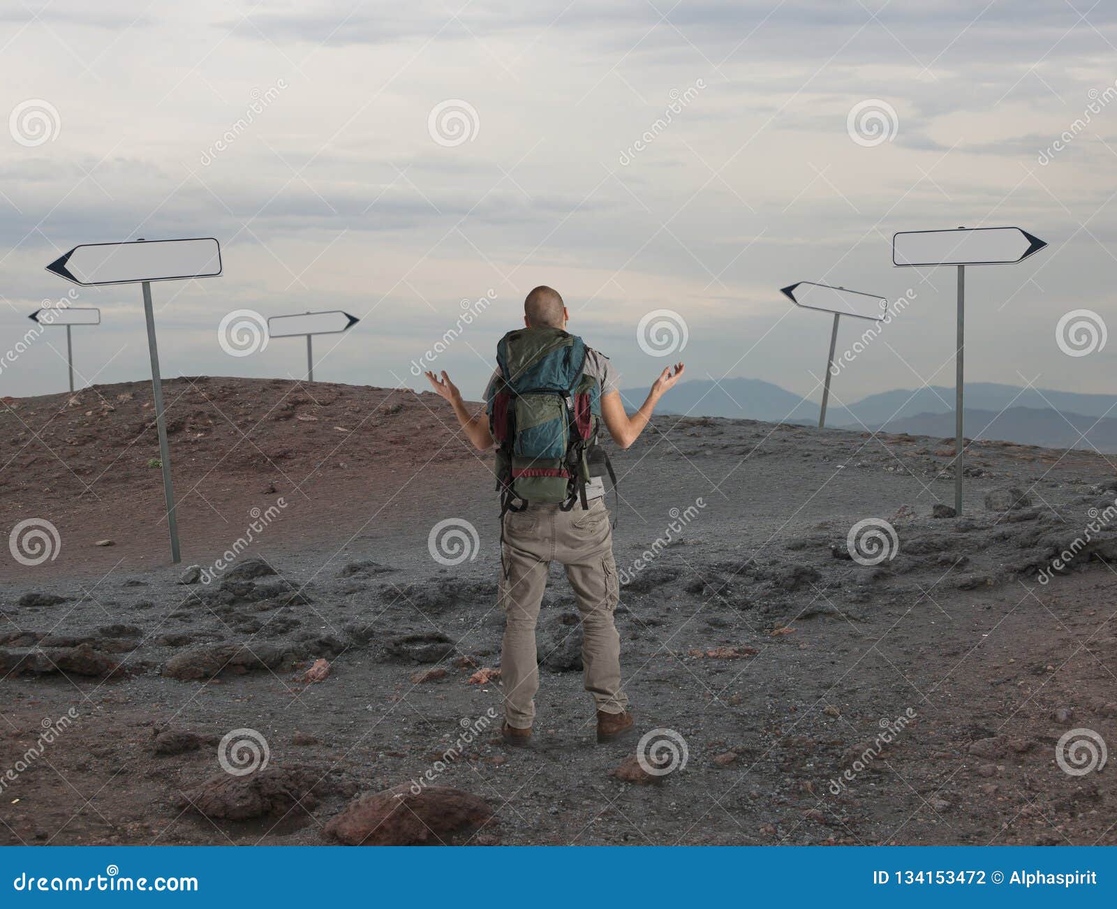 Lost Explorer Examining A Map Stock Photography | CartoonDealer.com ...