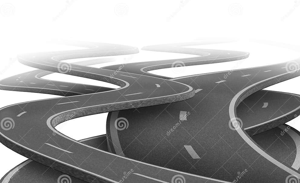 Uncertain path and future stock illustration. Illustration of path ...