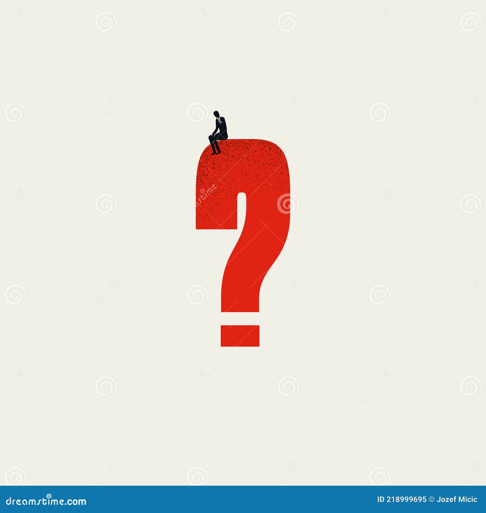 Uncertain Unknown Future Business Vector Concept. Symbol of Looking for ...