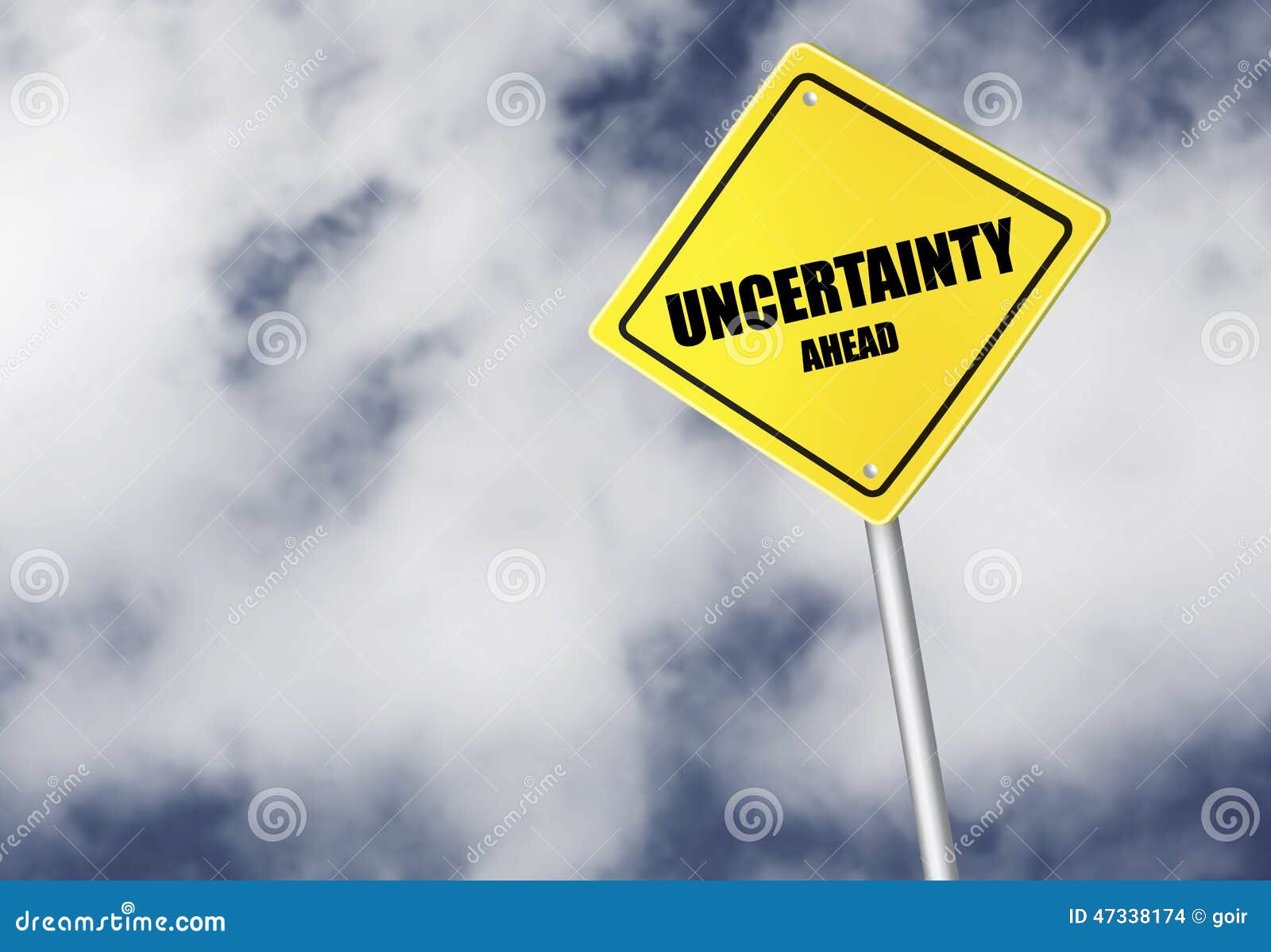 Uncertainty ahead sign stock photo. Image of problems - 47338174