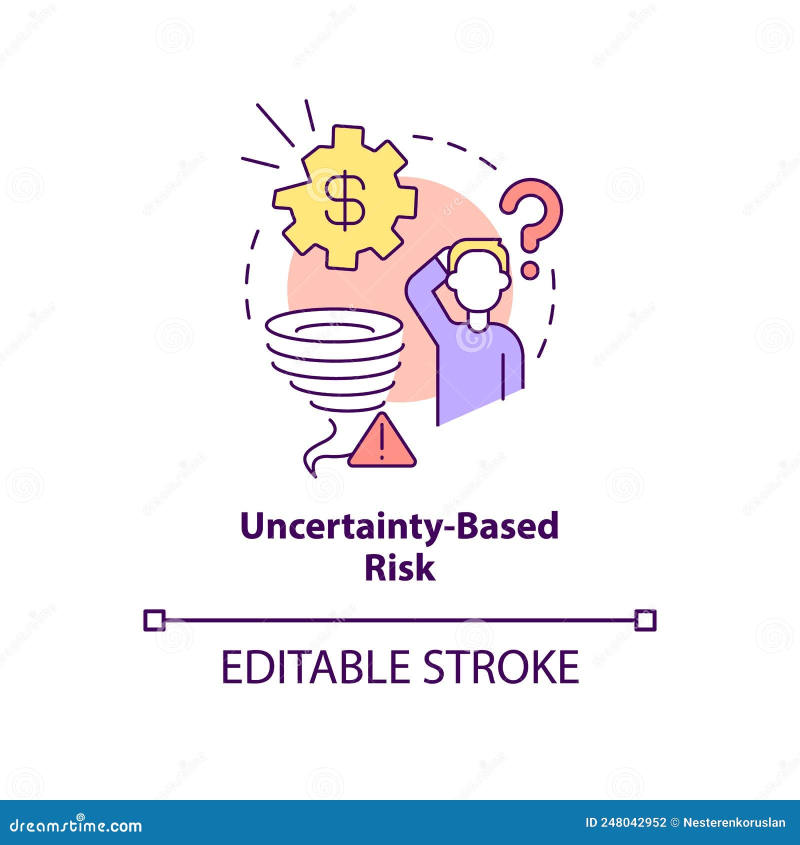 Uncertainty-based Risk Concept Icon Stock Vector - Illustration of ...