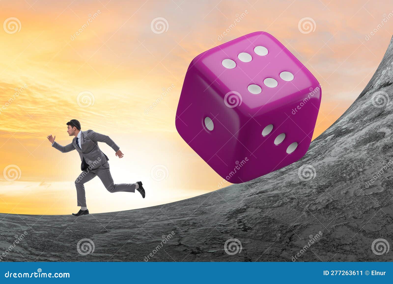 Uncertainty Concept with Businessman and Dice Stock Image - Image of ...