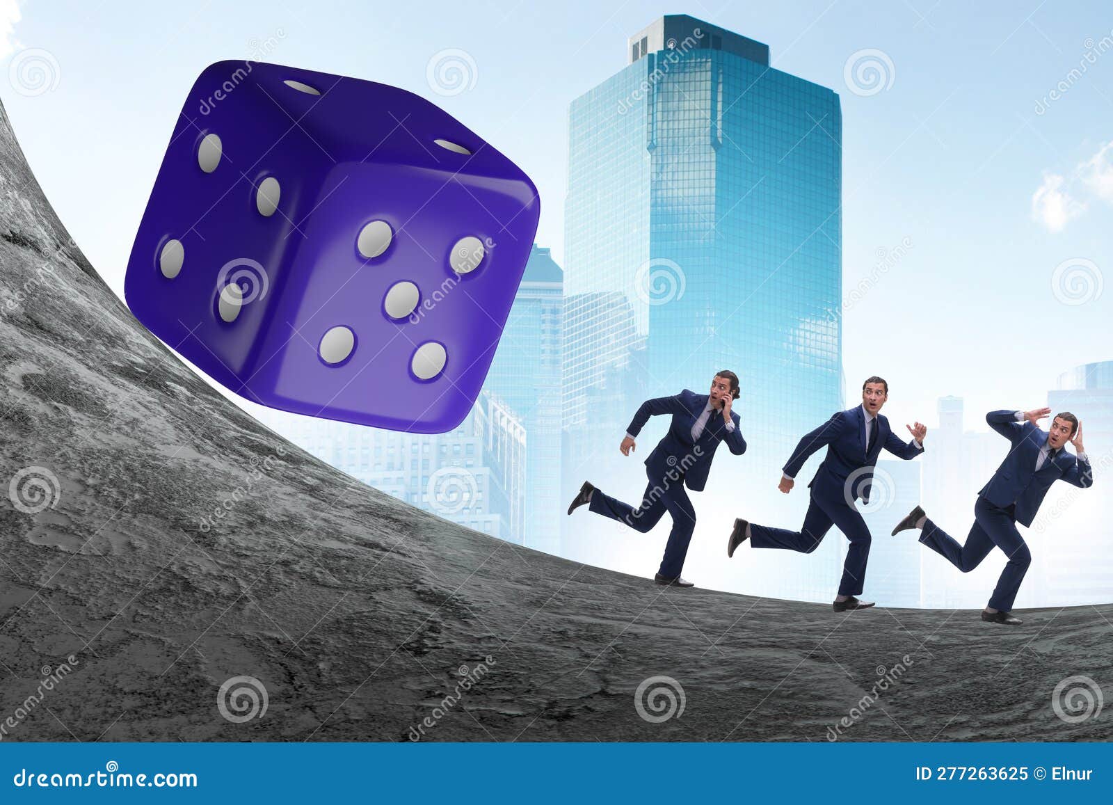 Uncertainty Concept with Businessman and Dice Stock Image - Image of ...