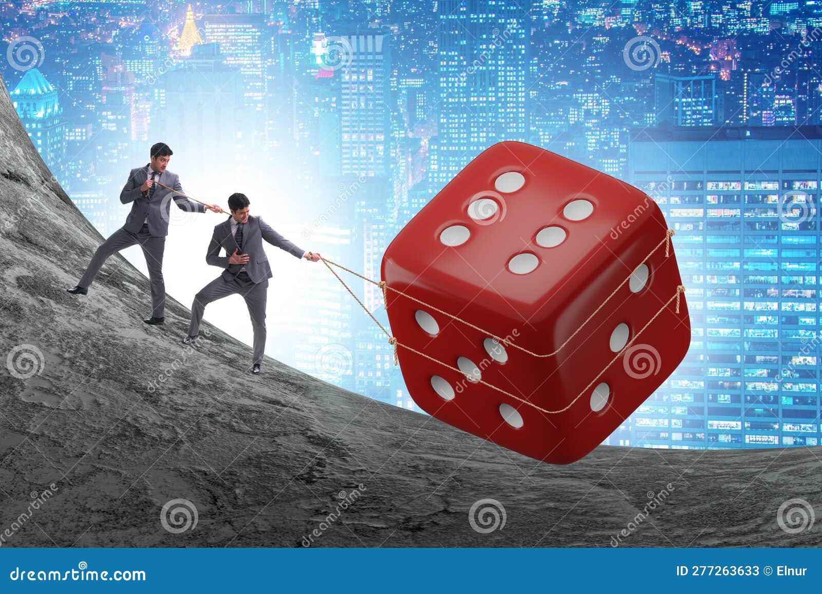 Uncertainty Concept with Businessman and Dice Stock Image - Image of ...