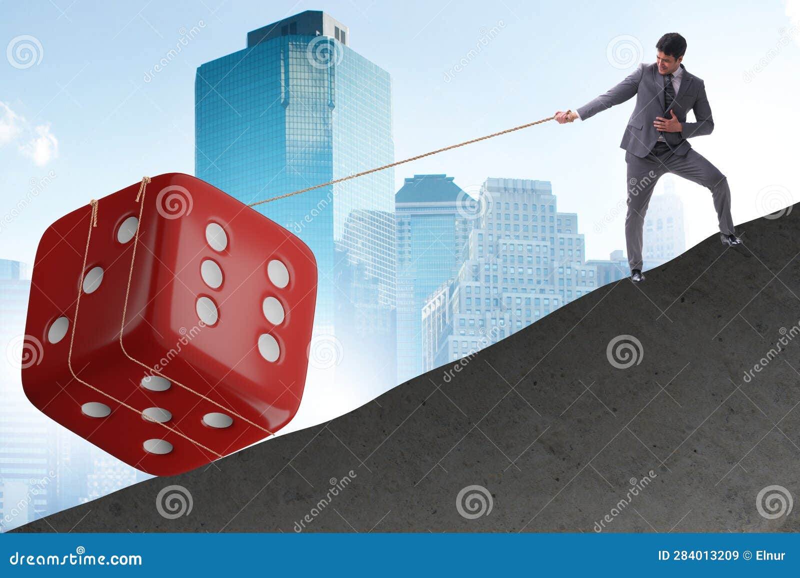Uncertainty Concept with Businessman and Dice Stock Image - Image of ...