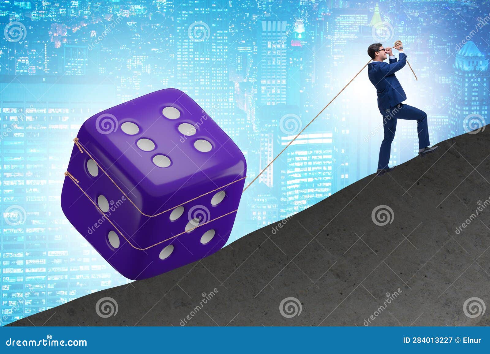 Uncertainty Concept with Businessman and Dice Stock Image - Image of ...