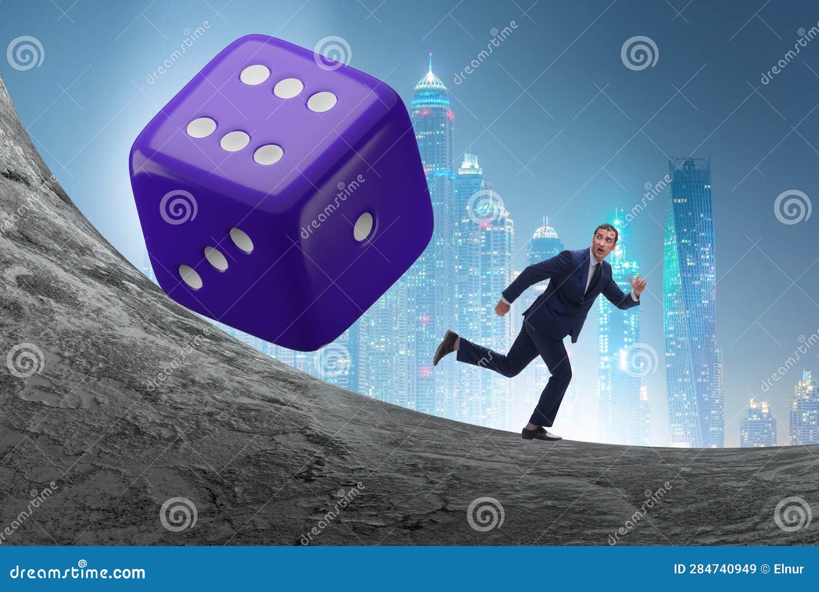 Uncertainty Concept with Businessman and Dice Stock Image - Image of ...
