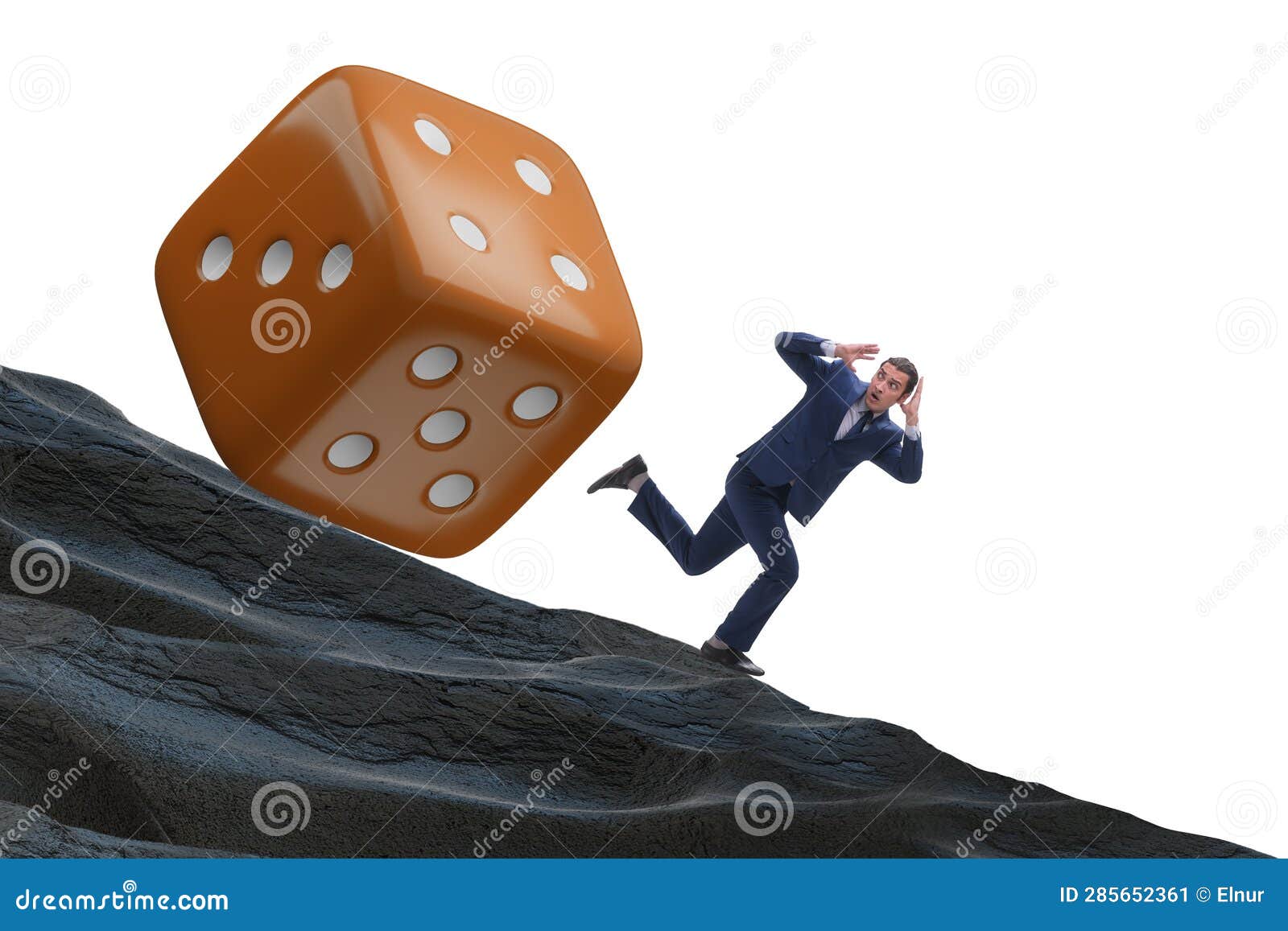 Uncertainty Concept with Businessman and Dice Stock Image - Image of ...