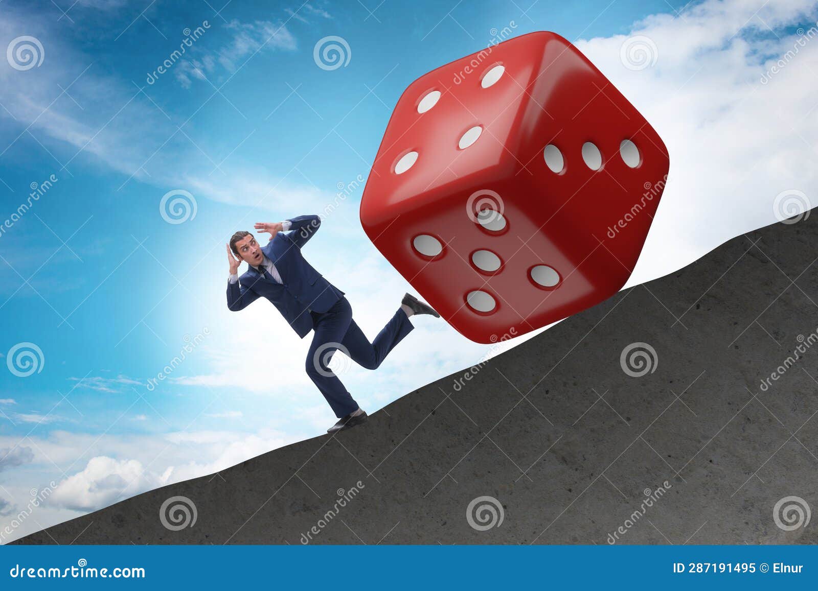 Uncertainty Concept with Businessman and Dice Stock Image - Image of ...