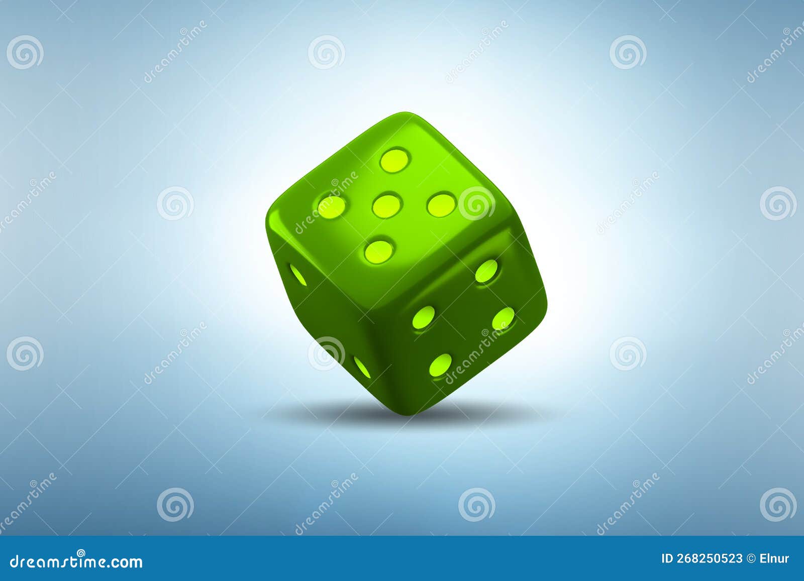 Uncertainty Concept with Dice Standing on Its Edge - 3d Rendering Stock ...