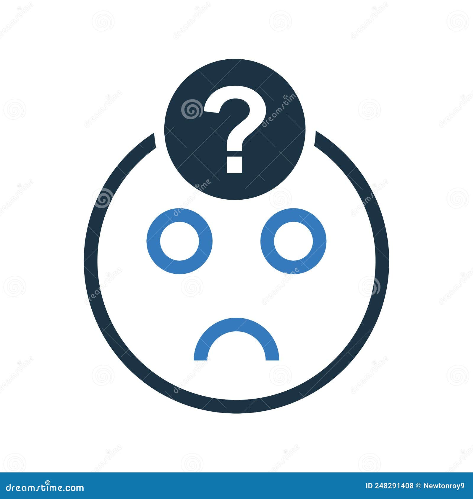 Uncertainty, Emoji, Solution Icon. Vector Design Isolated On A White ...