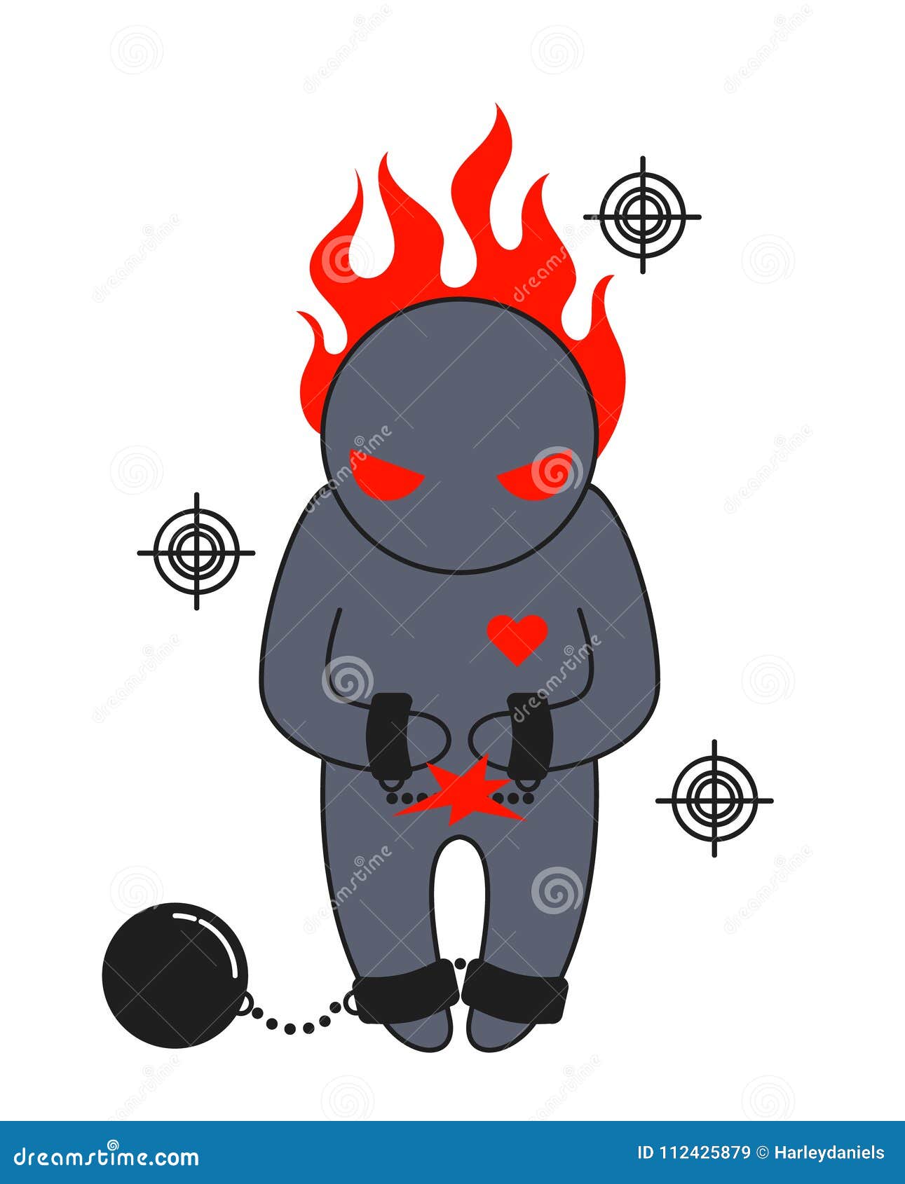 Unchaining with Anger Vector Illustration Stock Vector - Illustration ...