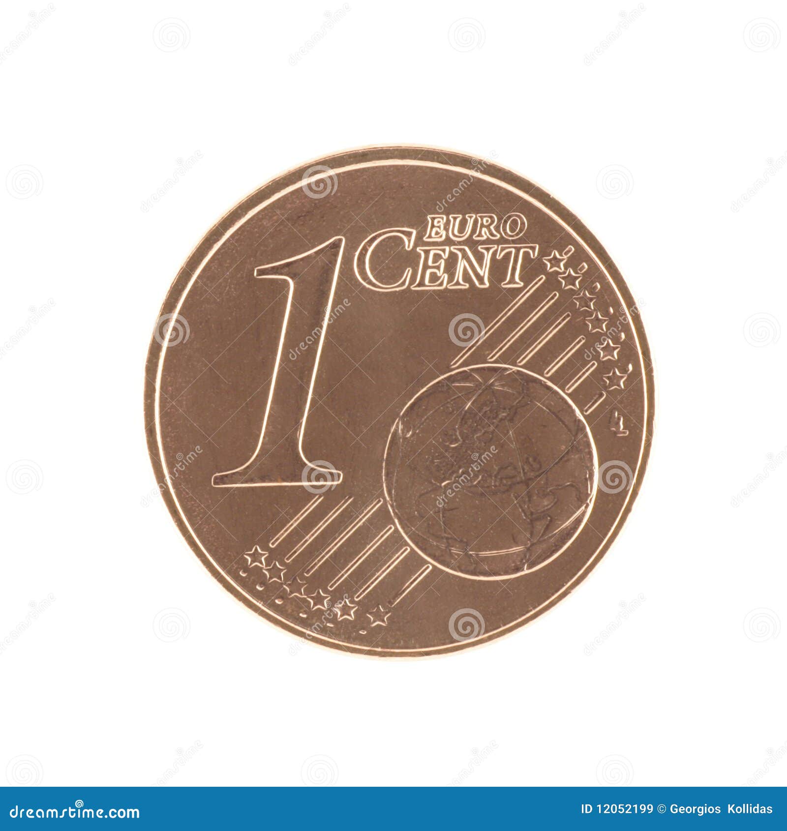 Uncirculated 1 Eurocent stock image. Image of finance - 12052199