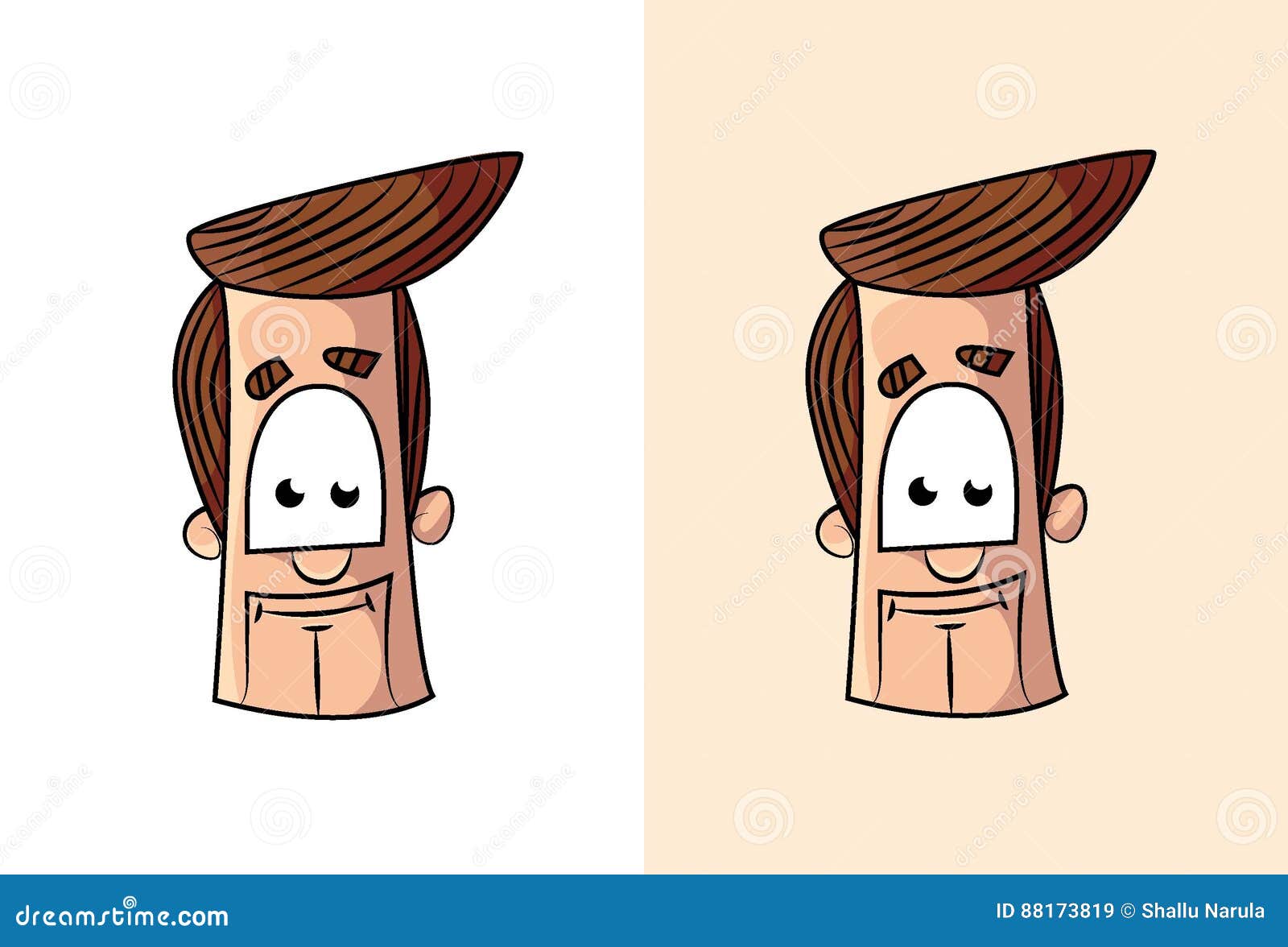 Uncle face with Mustache. stock illustration. Illustration of gray ...