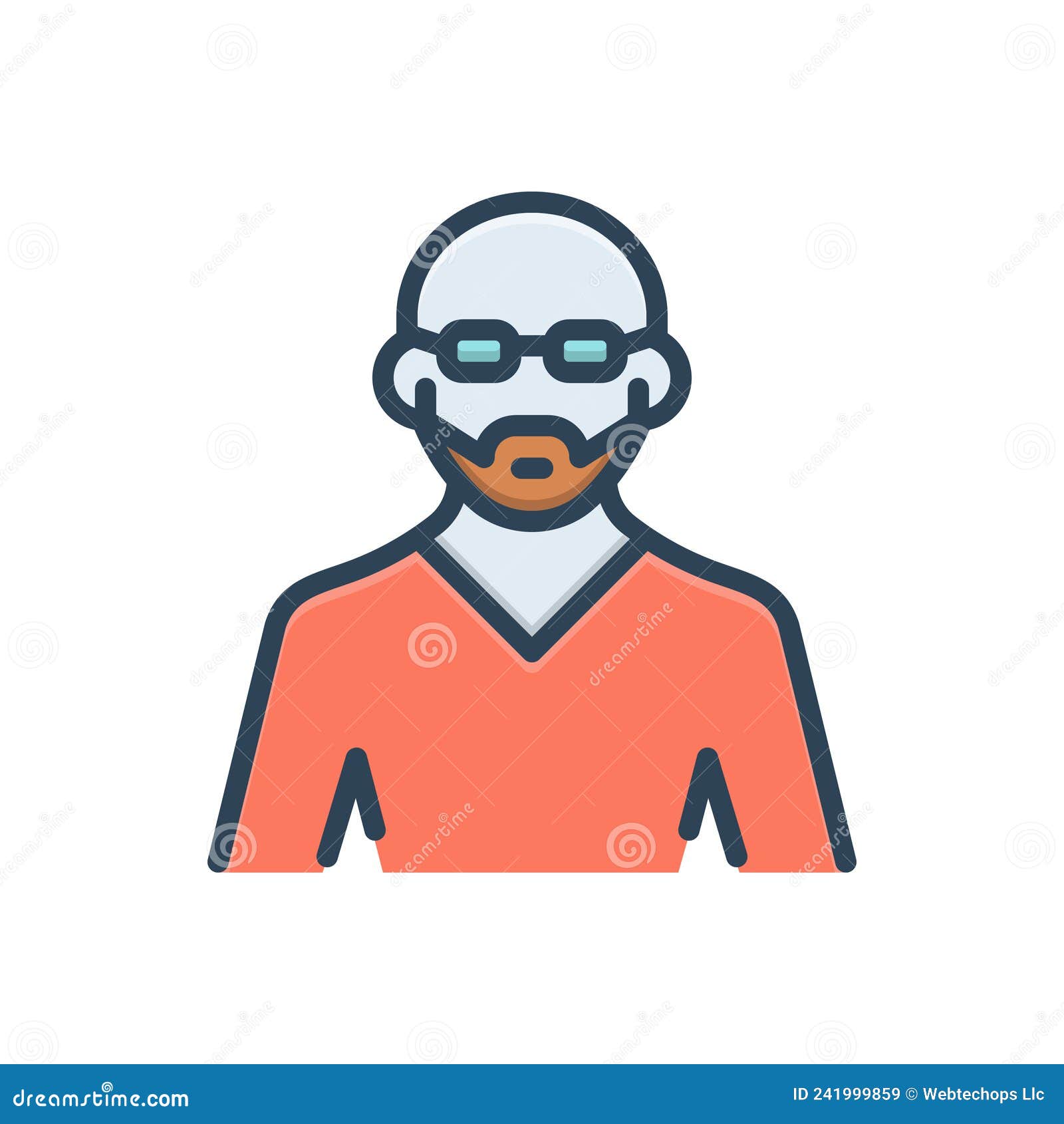 Color Illustration Icon for Uncle, Person and Human Stock Illustration ...