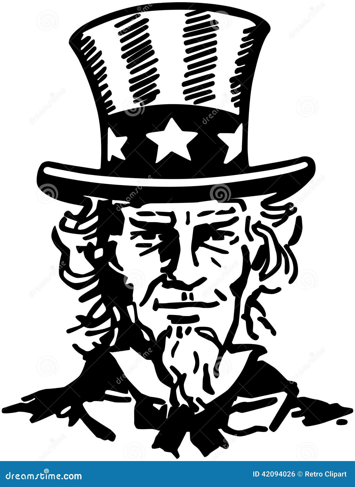 Uncle Sam 2 stock vector. Illustration of patriotic, 1950 - 42094026