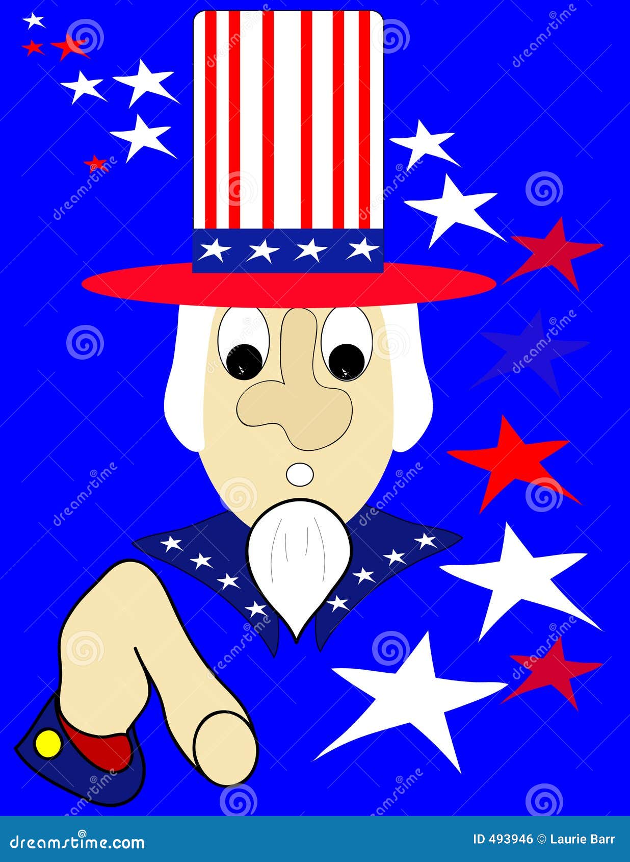 Uncle Sam stock illustration. Illustration of blue, america - 493946