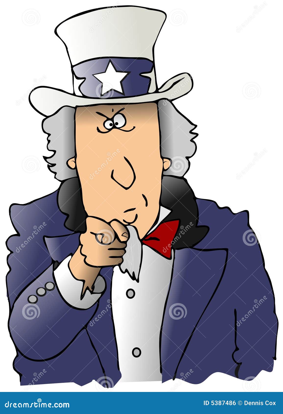 Uncle Sam stock illustration. Illustration of point, cartoon - 5387486