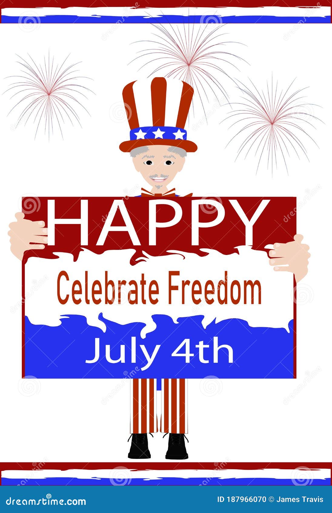 Uncle sam banner stock illustration. Illustration of holiday - 187966070