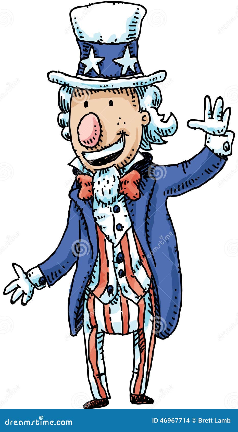Uncle Sam stock vector. Illustration of stars, vector - 46967714