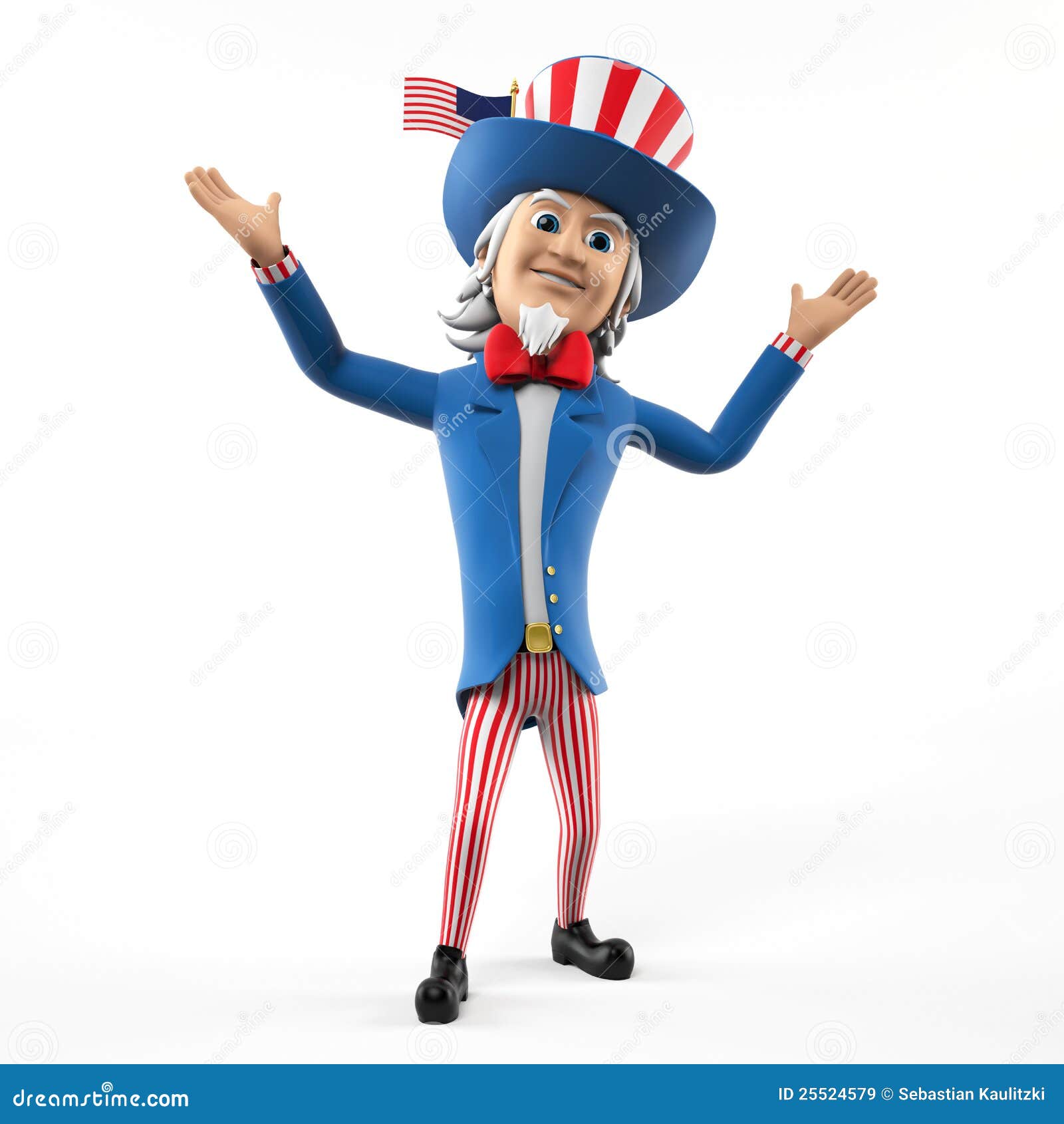 Uncle sam character stock illustration. Illustration of pointing - 25524579