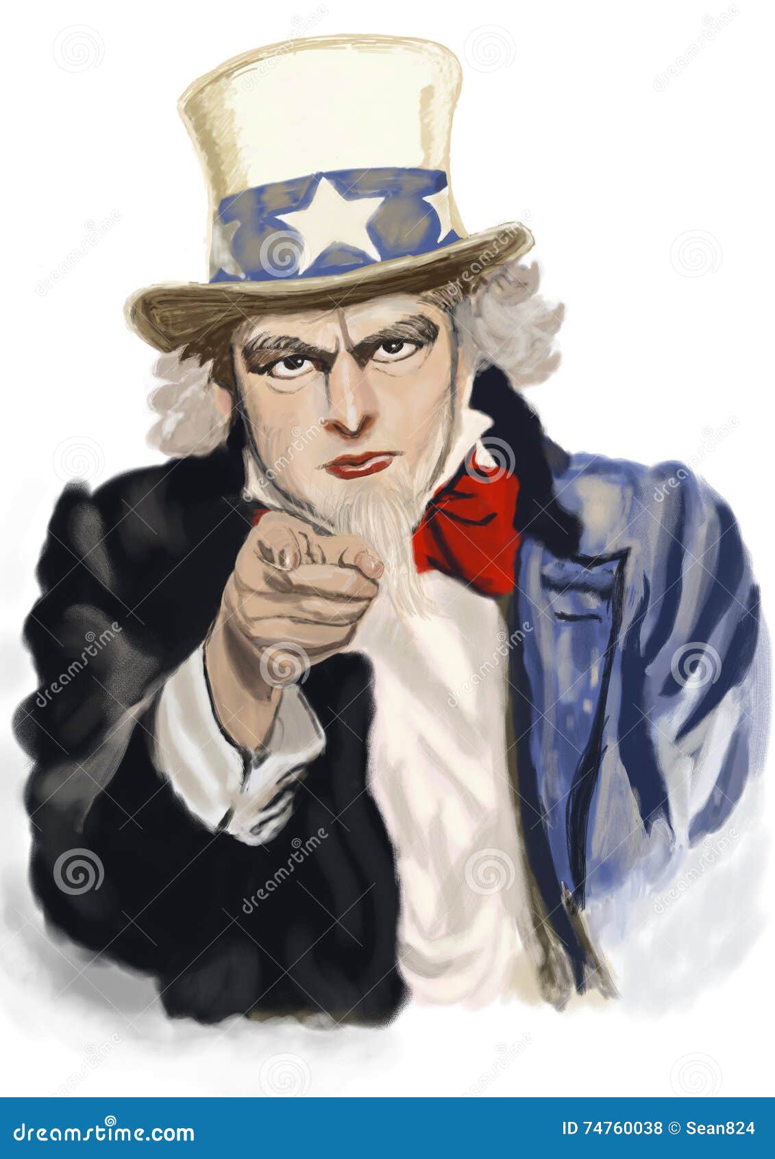 Uncle Sam stock illustration. Illustration of recruiting - 74760038