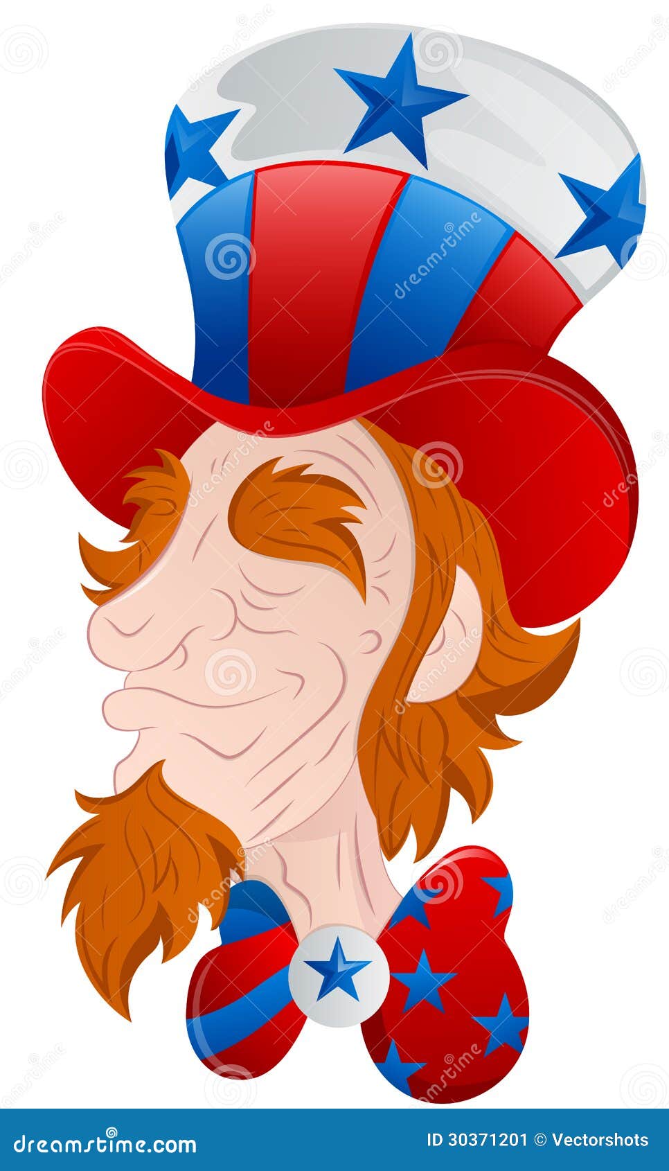 Peaceful Uncle Sam Cartoon Vector | CartoonDealer.com #8271517
