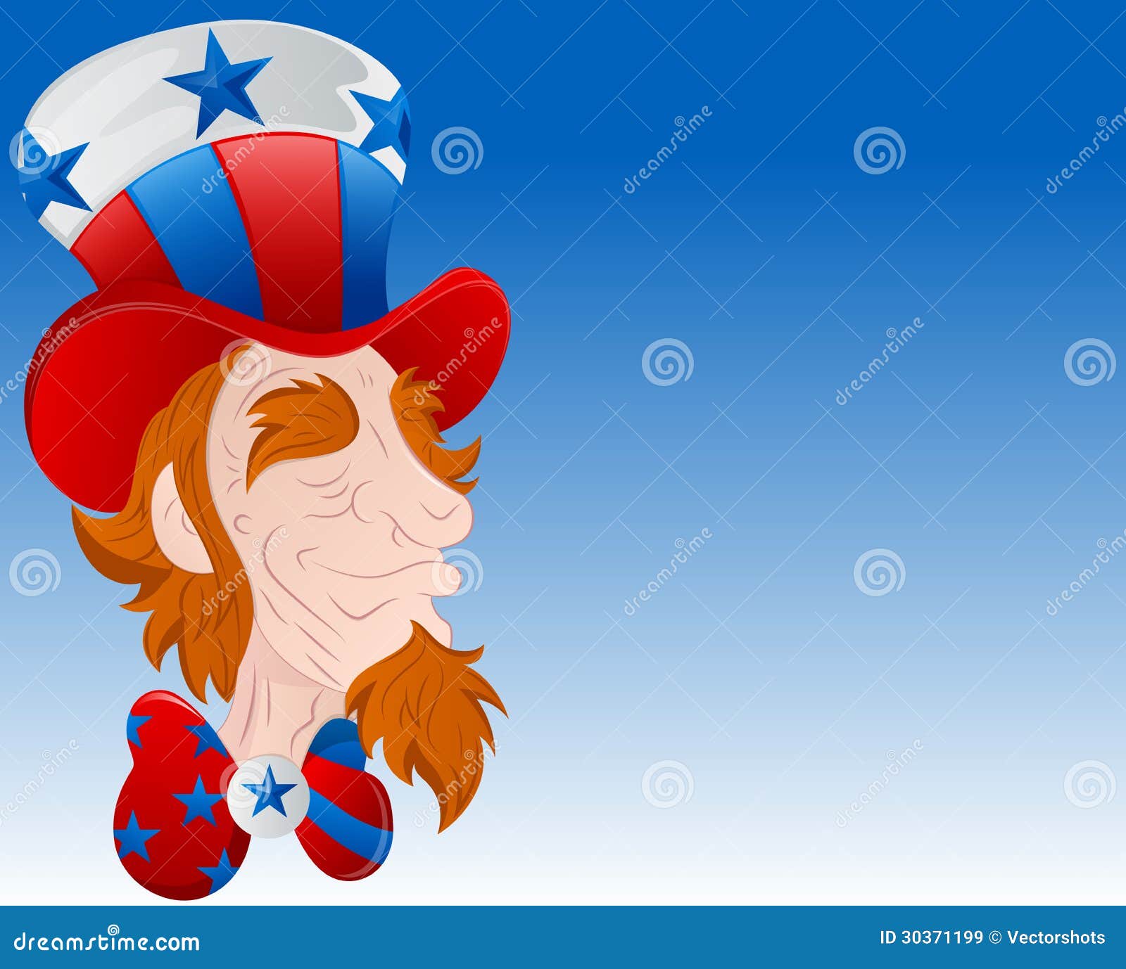 Peaceful Uncle Sam Cartoon Vector | CartoonDealer.com #8271517