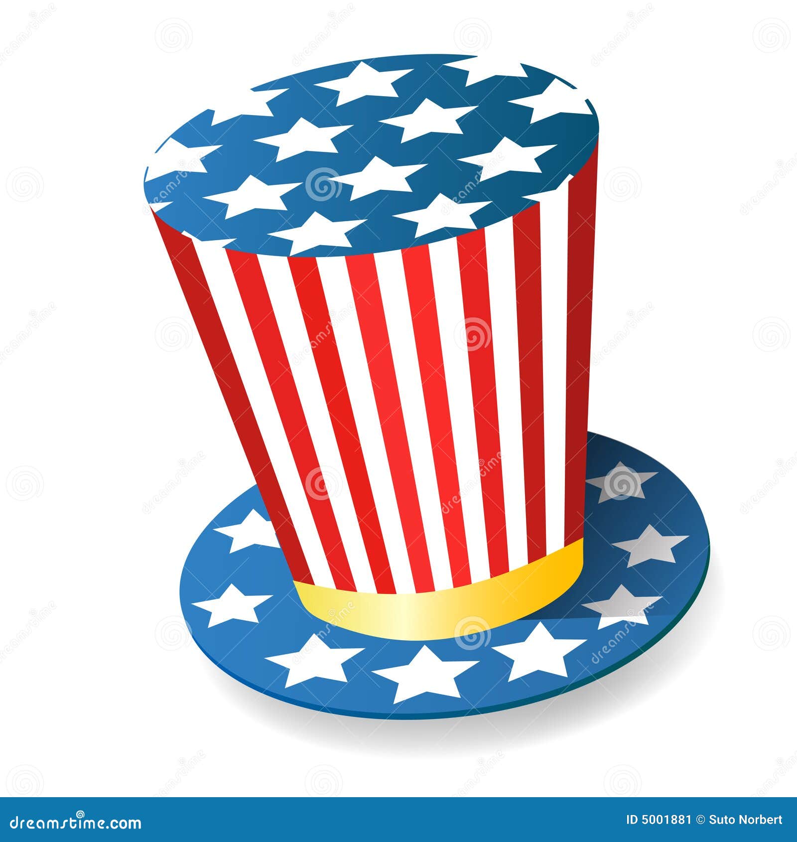 Uncle Sam Hat stock vector. Illustration of head, isolated - 5001881