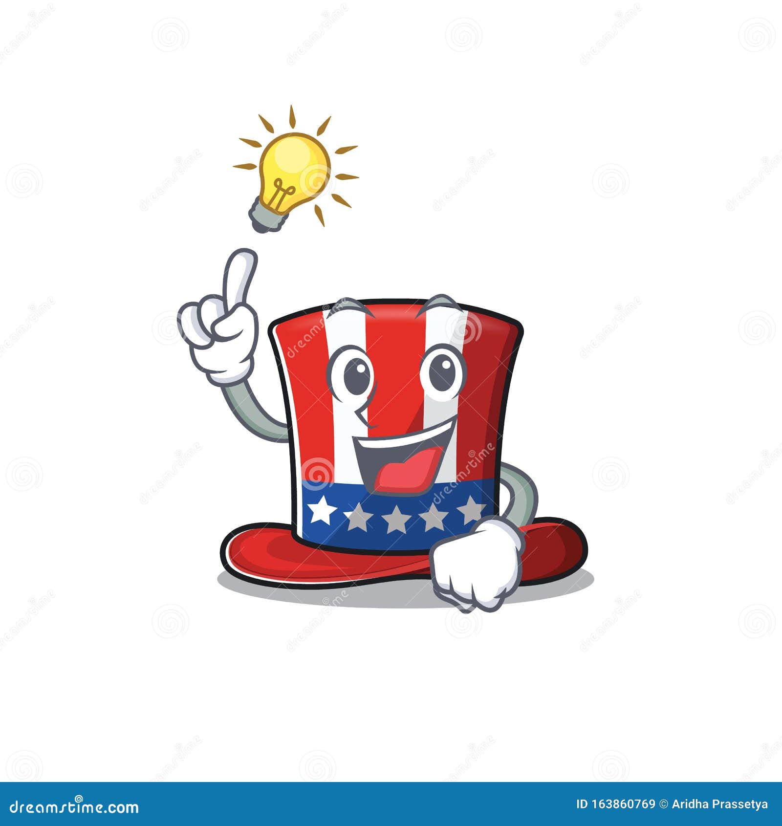 Uncle Sam Hat with Have an Idea Cartoon Stock Vector - Illustration of ...