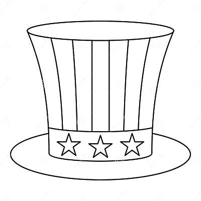 Uncle Sam Hat Icon , Outline Style Stock Vector - Illustration of ...