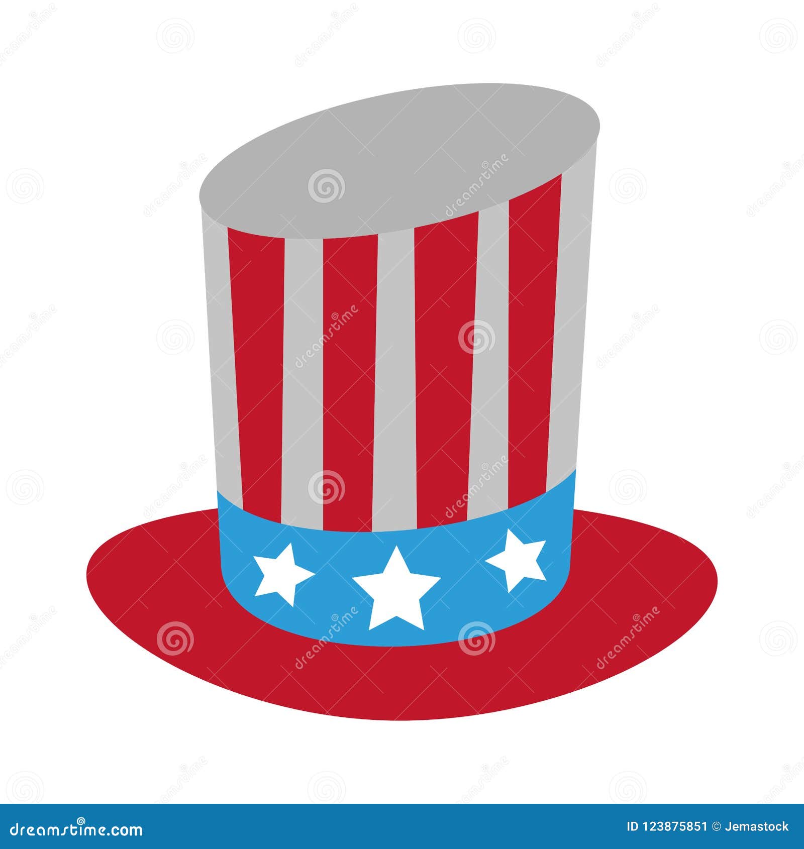 Uncle sam hat stock vector. Illustration of tradition - 123875851