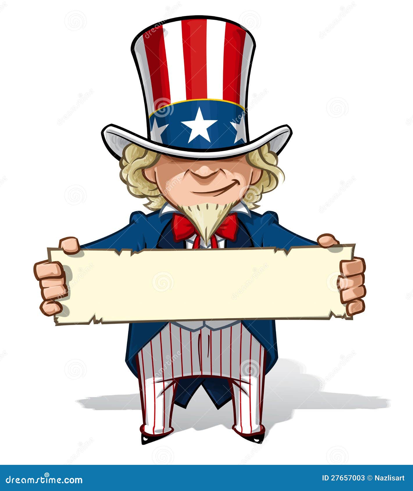 Uncle Sam Holding A Sign Vector Illustration | CartoonDealer.com #9352264