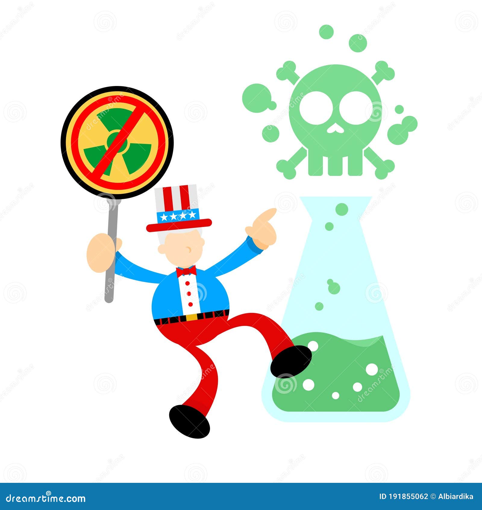 Uncle Sam America Stop Hazardous Skull Alert Danger Toxic Laboratory ...