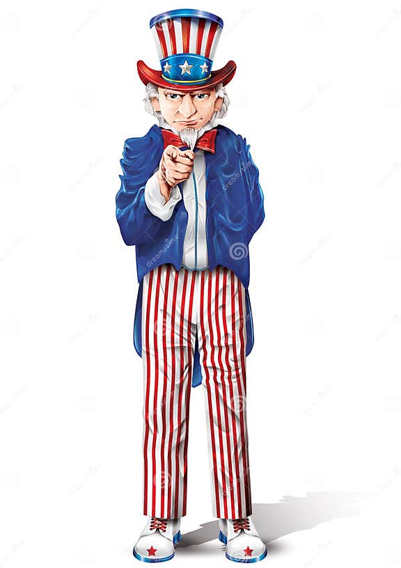 Uncle Sam Pointing Finger. Vector Illustration Decorative Background ...