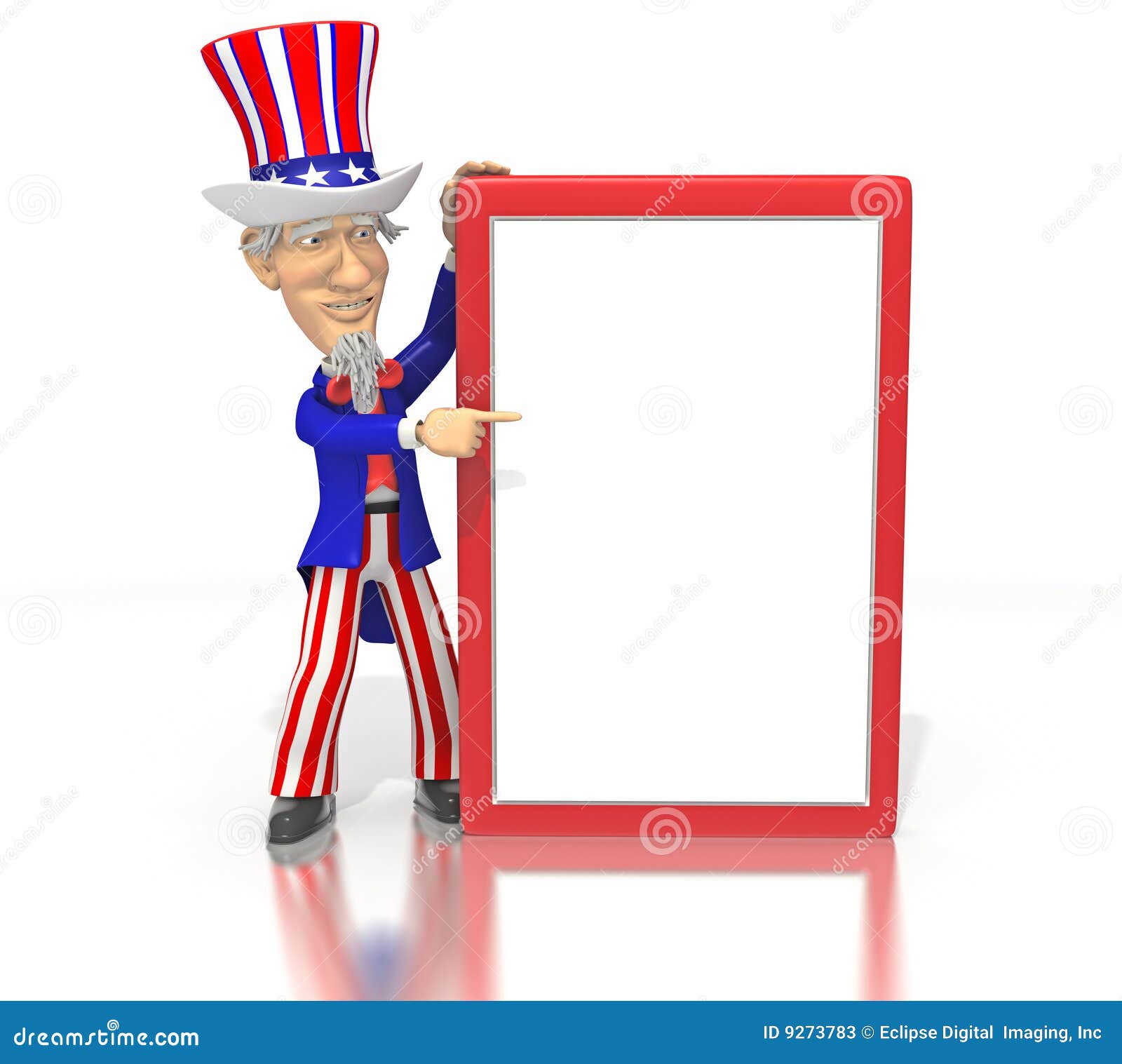 Uncle Sam With Sign Vector Illustration | CartoonDealer.com #14127624