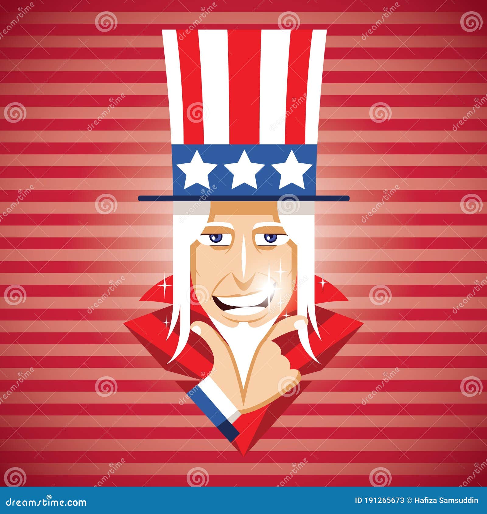 Uncle Sam Poster. Vector Illustration Decorative Design Stock Vector ...