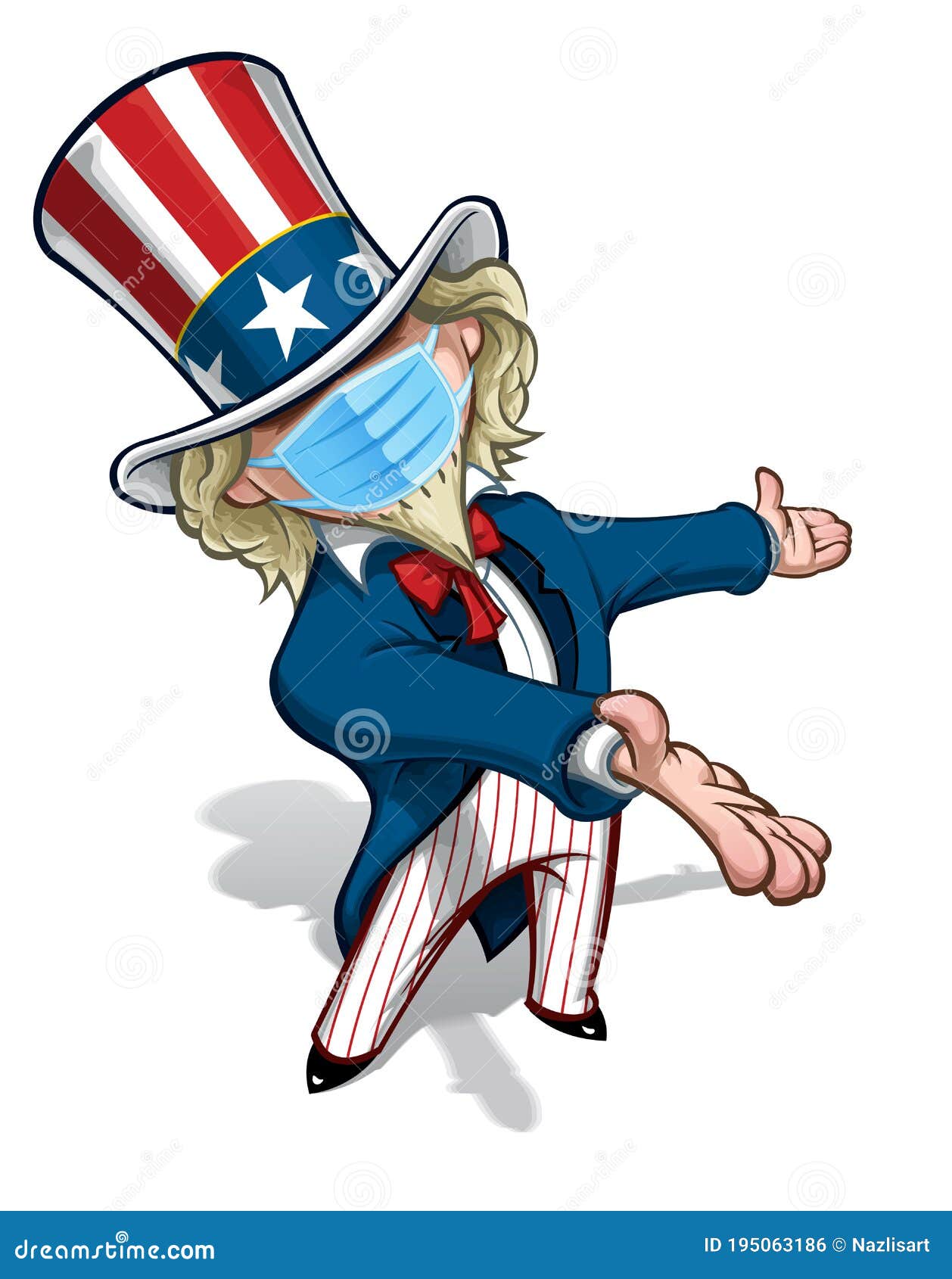Uncle Sam Presenting - Surgical Mask Stock Vector - Illustration of ...